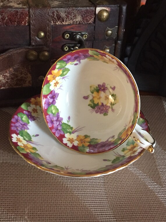 Cheerful Spring Melody Tea Cup and Saucer Set by Paragon | Etsy