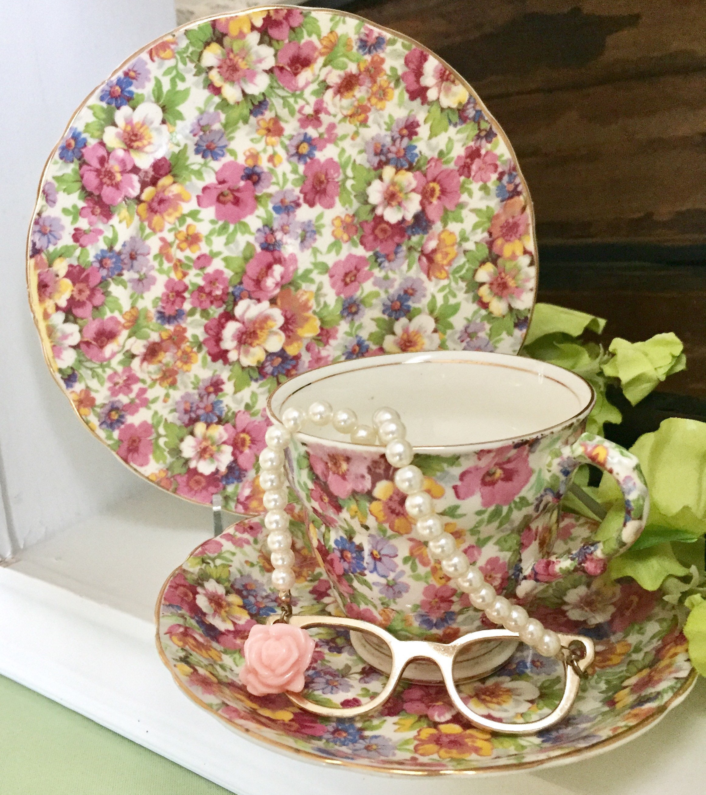 Rare "dubarry" Teacup Trio James Kent Ltd. Longton England Floral ...