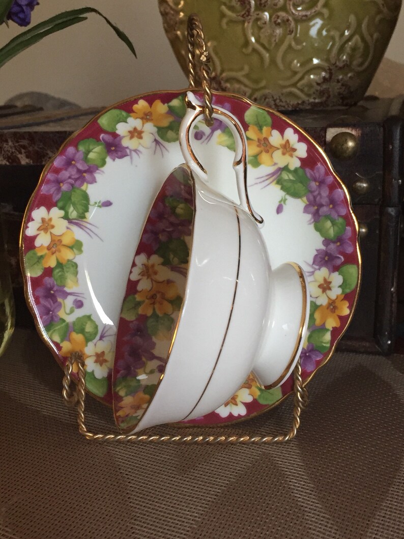 Cheerful Spring Melody Tea Cup and Saucer Set by Paragon - Etsy