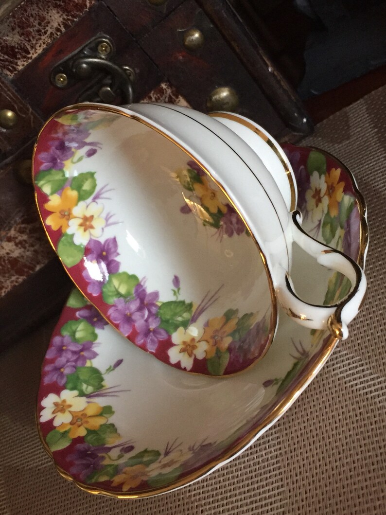 Cheerful Spring Melody Tea Cup and Saucer Set by Paragon - Etsy