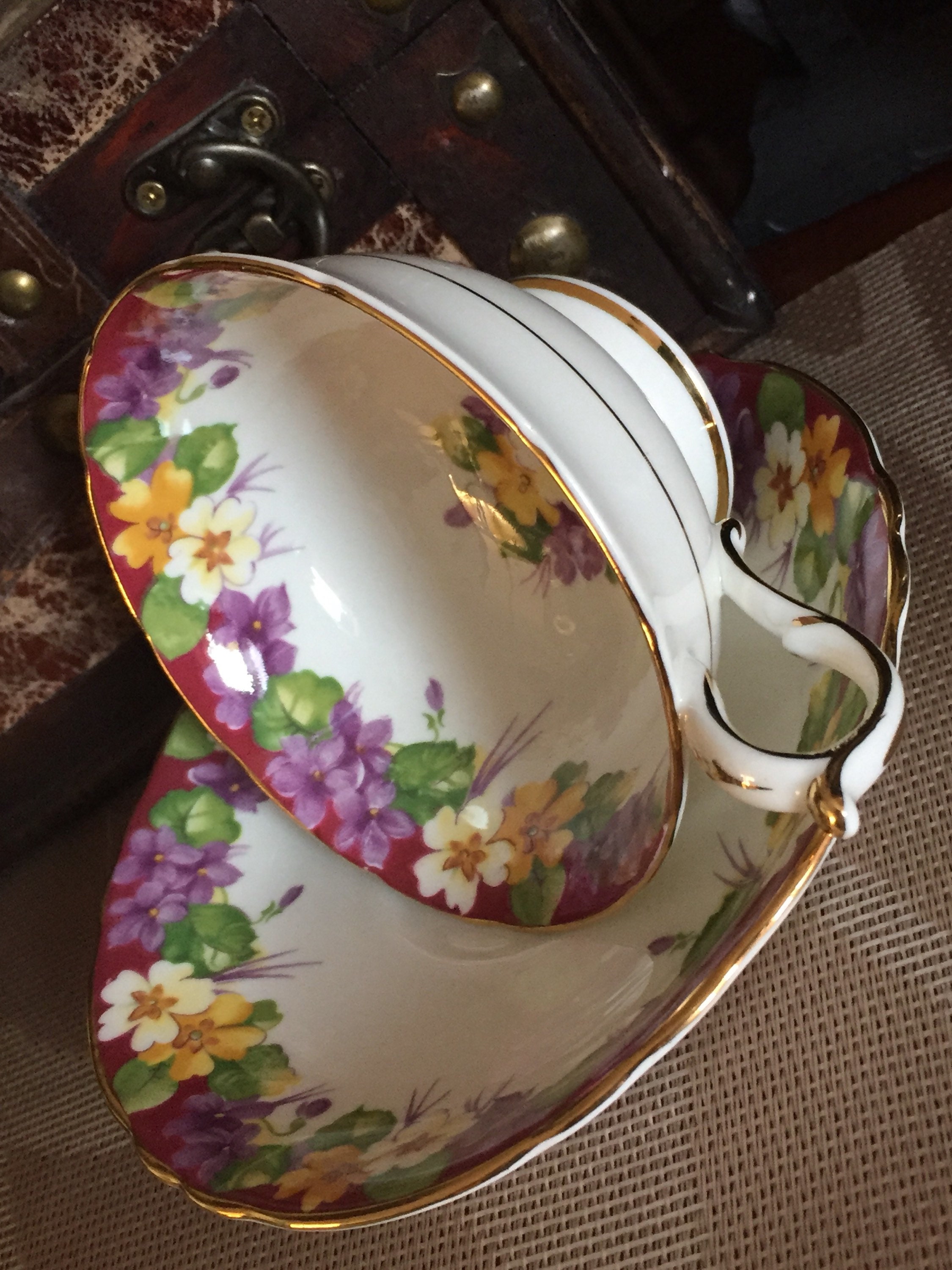 Cheerful Spring Melody Tea Cup and Saucer Set by Paragon - Etsy