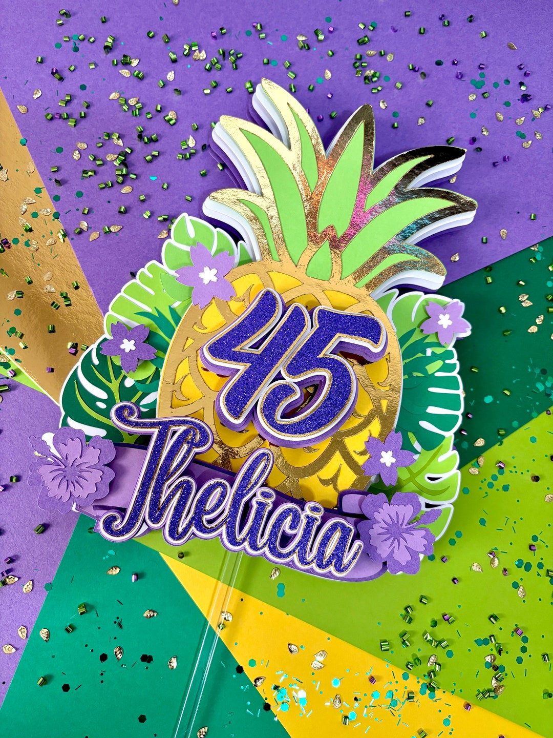 Tropical Cake Topper / Grown up Cake Topper / Paradise Cake Topper ...