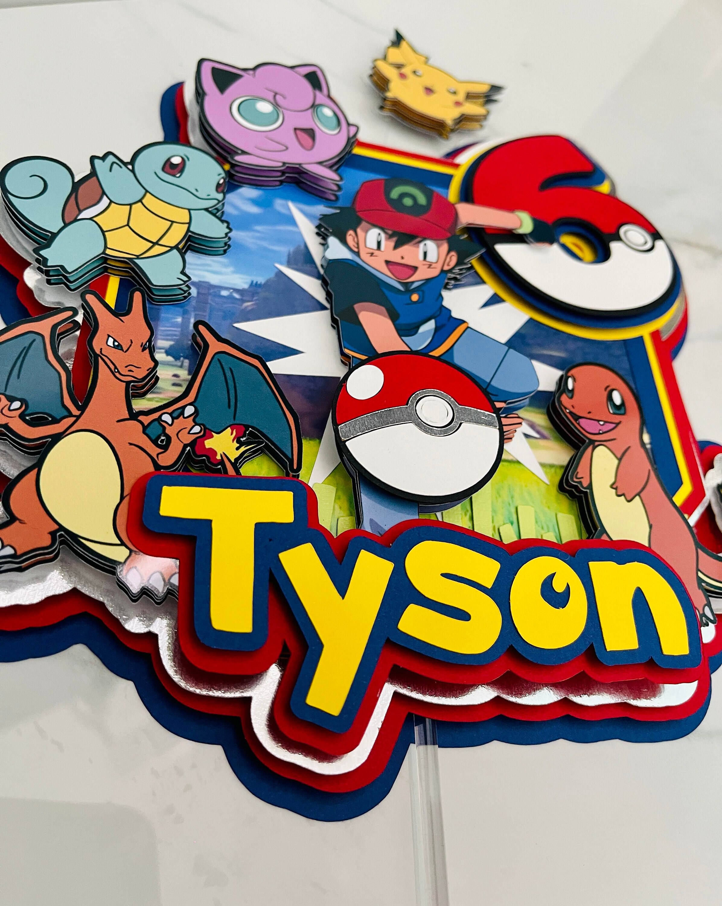 Pokemon Cake Topper/ Pokemon Party Decorations / Teen Birthday Cake ...