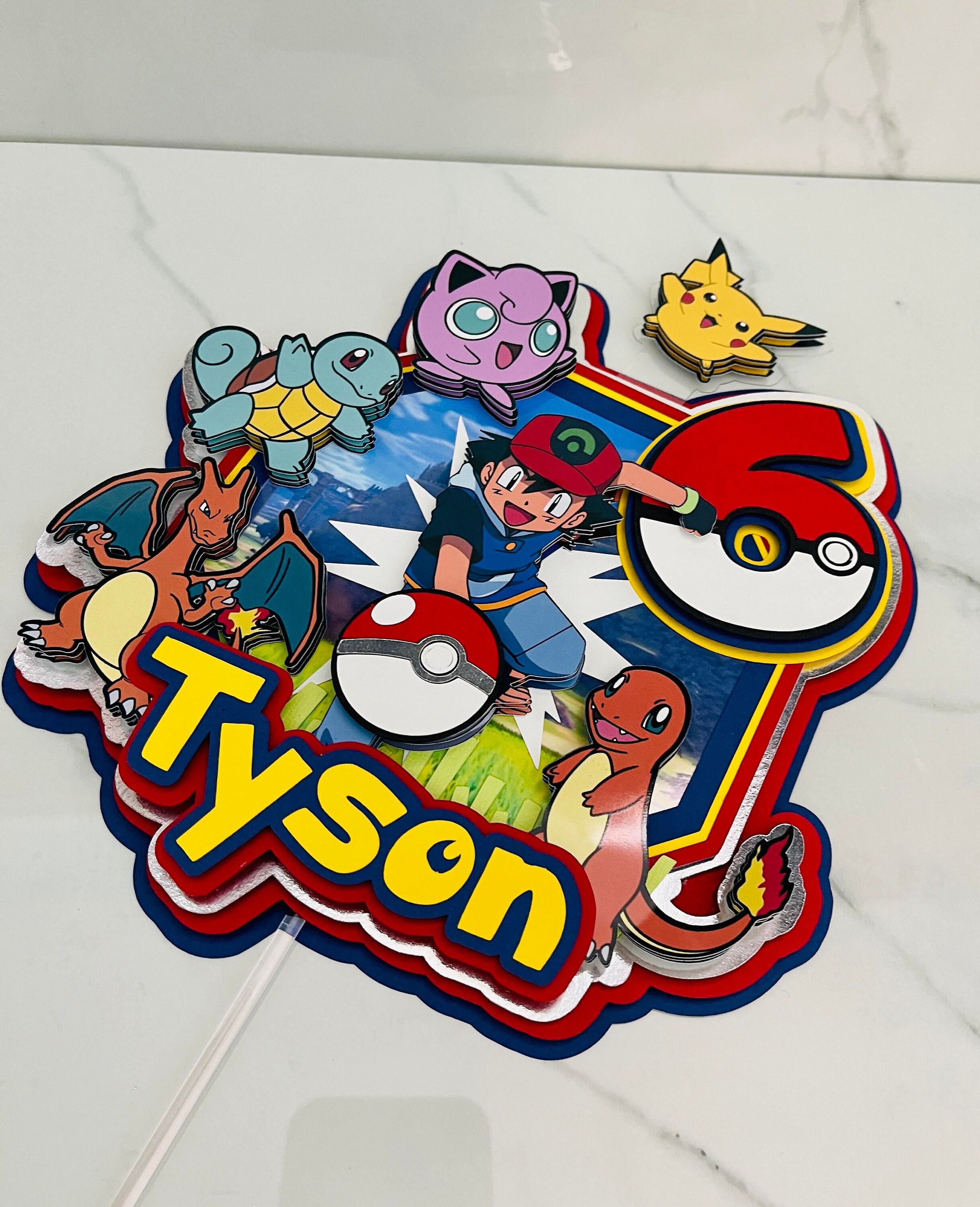 Pokemon Cake Topper/ Pokemon Party Decorations / Teen Birthday Cake ...