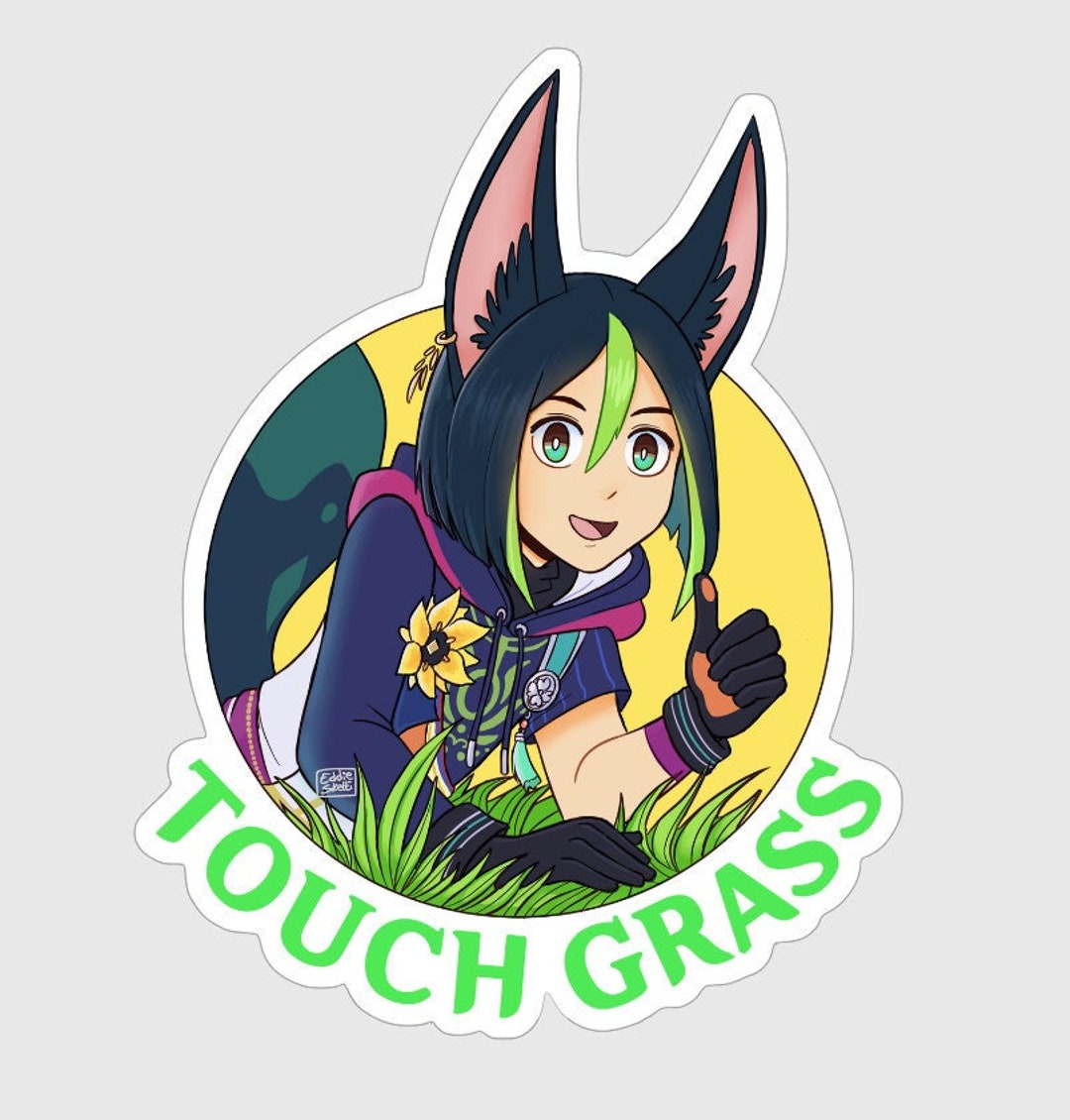 Tighnari Touch Grass Sticker - Etsy
