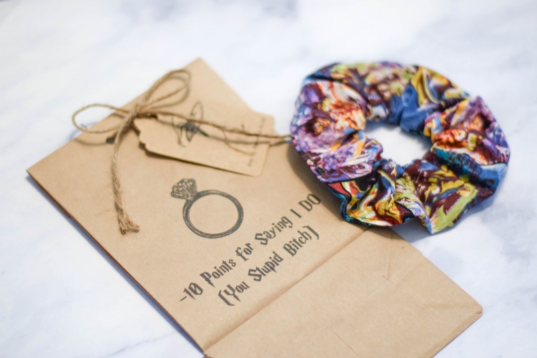 Wizard Wedding Scrunchie + Funny Paper Bag ,hair Accessories, Magic ...