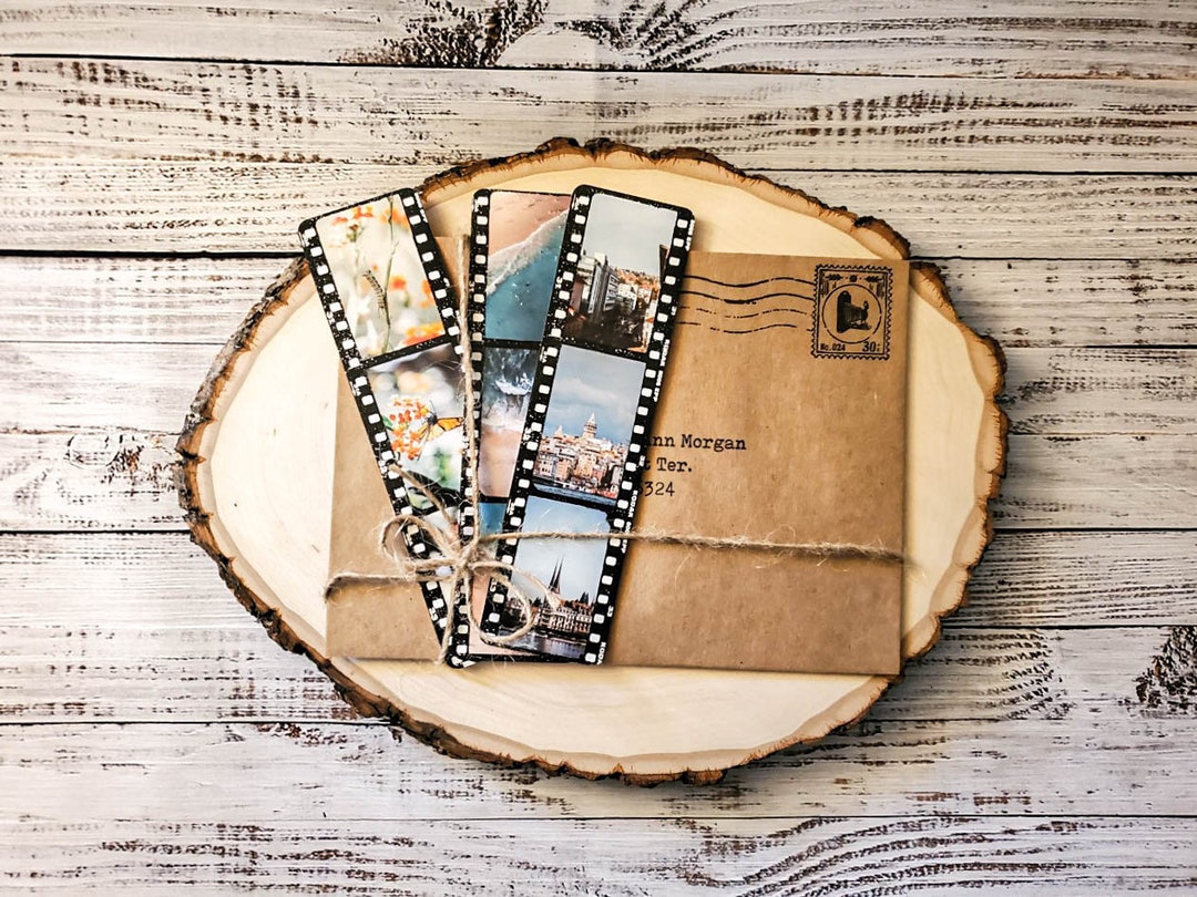 Set of 3 Camera Roll Bookmarks With Custom Envelope, Paper Bookmarks ...