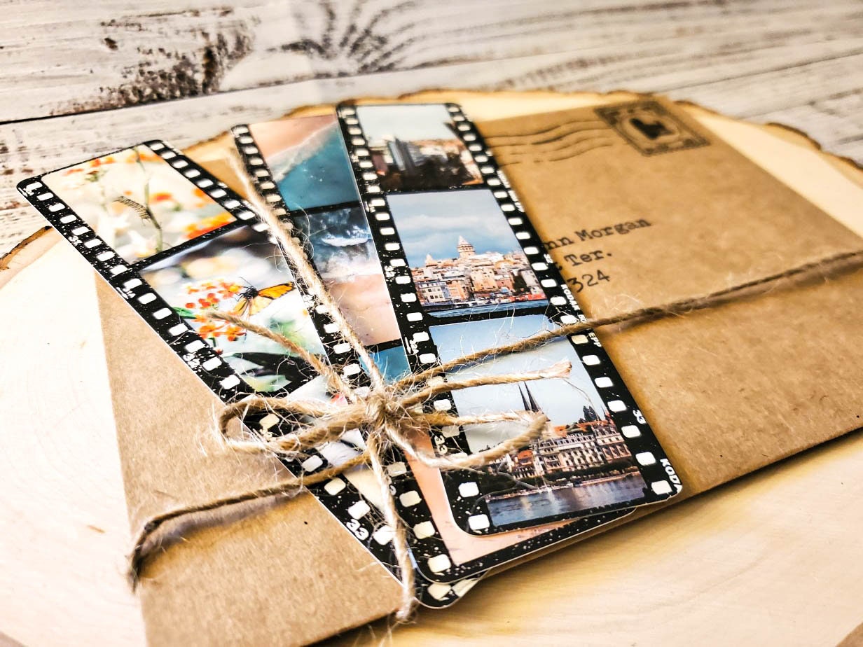 Set of 3 Camera Roll Bookmarks With Custom Envelope Paper - Etsy