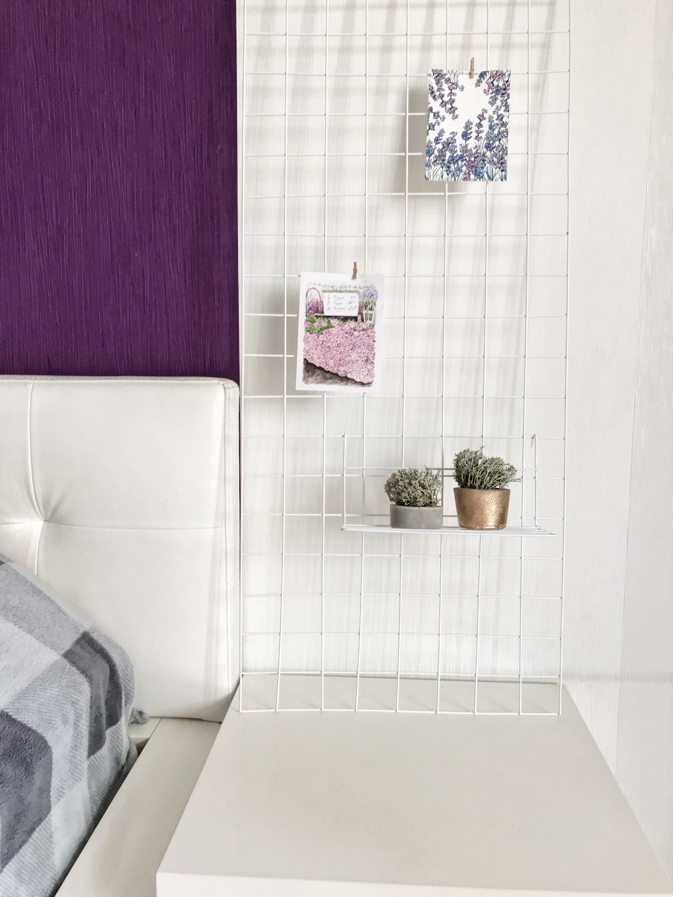 White Wire Wall Grid SHELF CLIPS Mood Board Photo | Etsy
