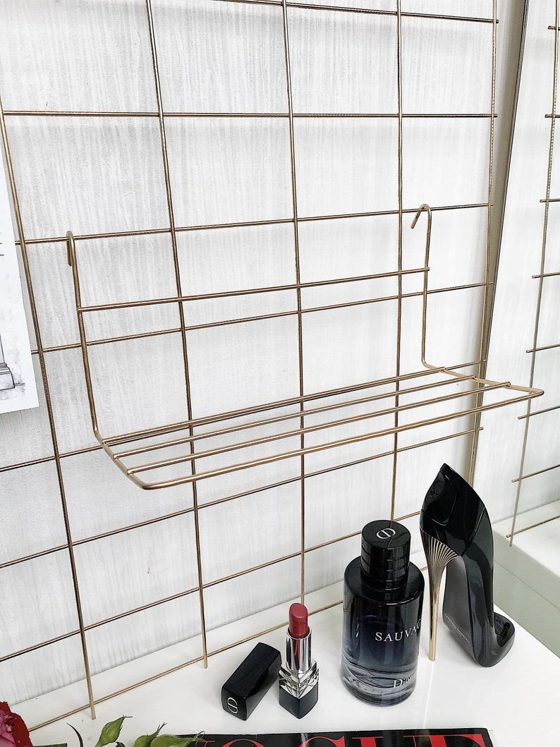Gold Wire Wall Grid SHELF CLIPS Mood Board Photo - Etsy