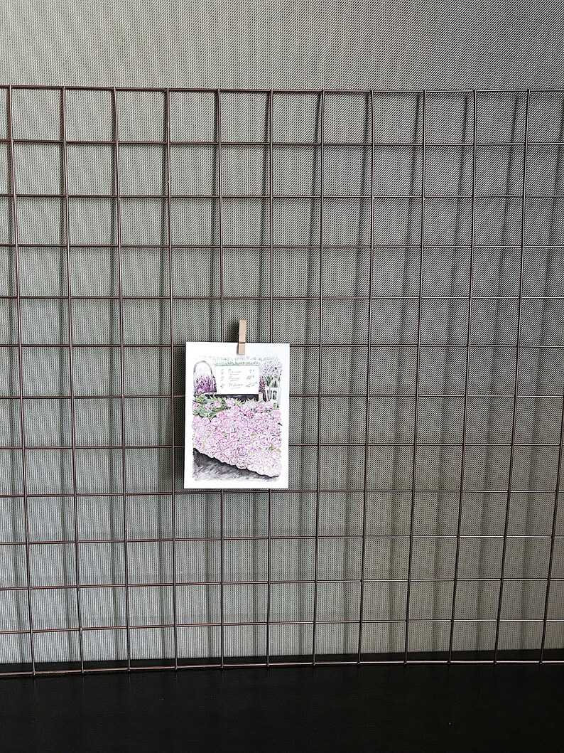 Rose Gold Wire Wall Grid SHELF CLIPS Mood Board Photo - Etsy