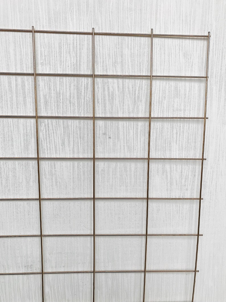 Gold wire wall grid SHELF CLIPS mood board photo | Etsy