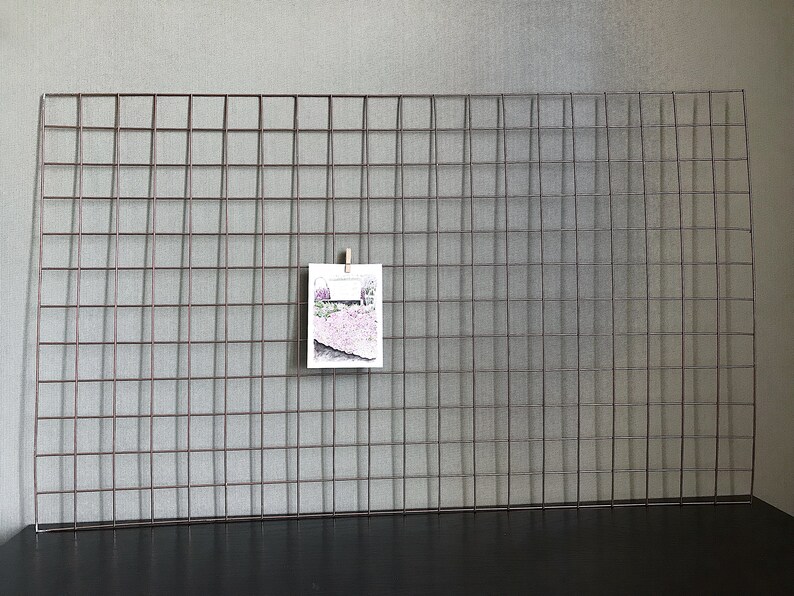 Rose Gold Wire Wall Grid SHELF CLIPS Mood Board Photo - Etsy