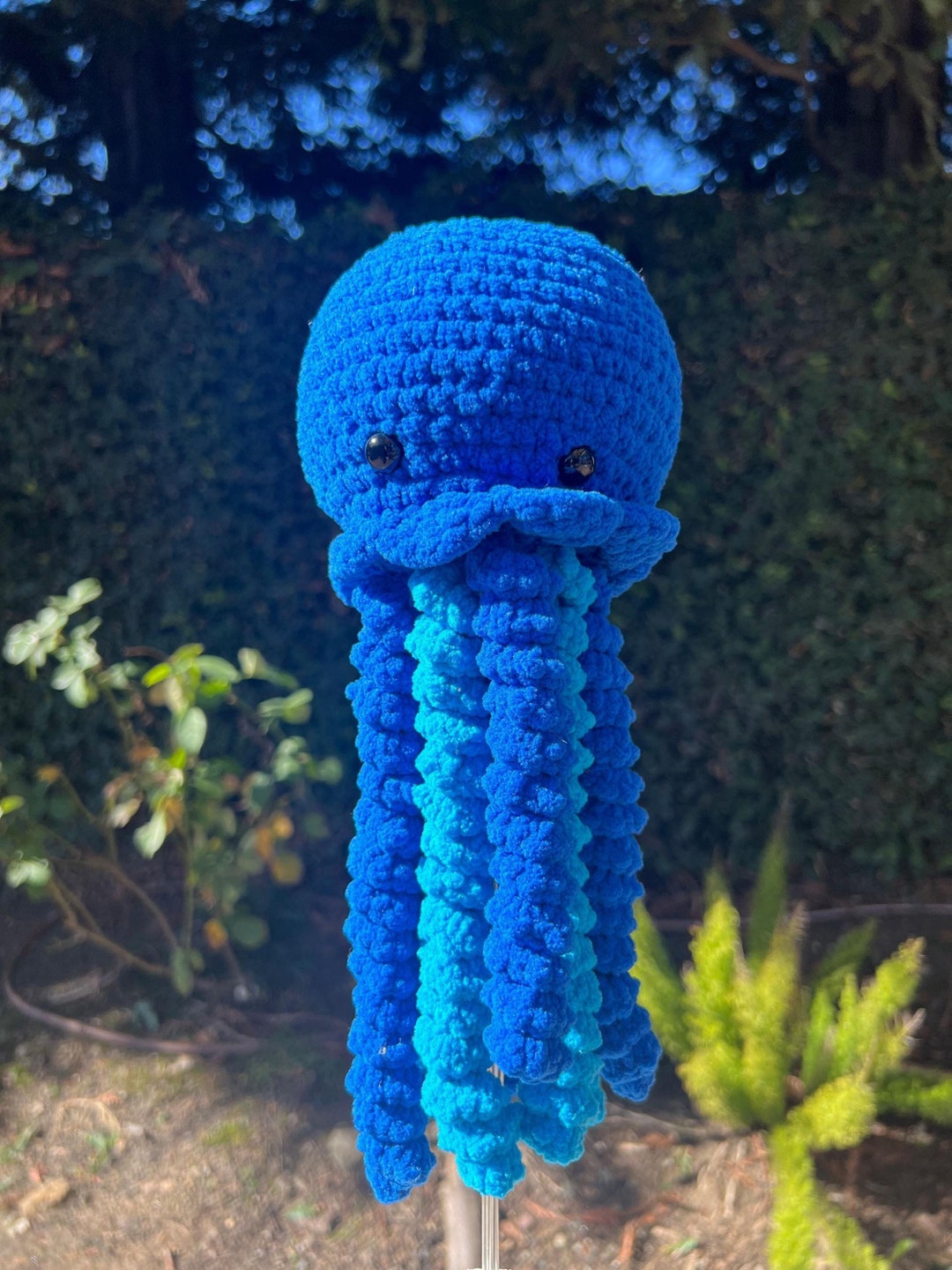 Blue Jelly the Jellyfish Crocheted Stuffie - Etsy