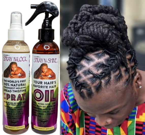 Spray N lock Spray N shine dynamic Duo shine and Hair Growth Oil Loc Twisting Spray Better Than Loc N Gel and Lock Twisting Wax Etsy