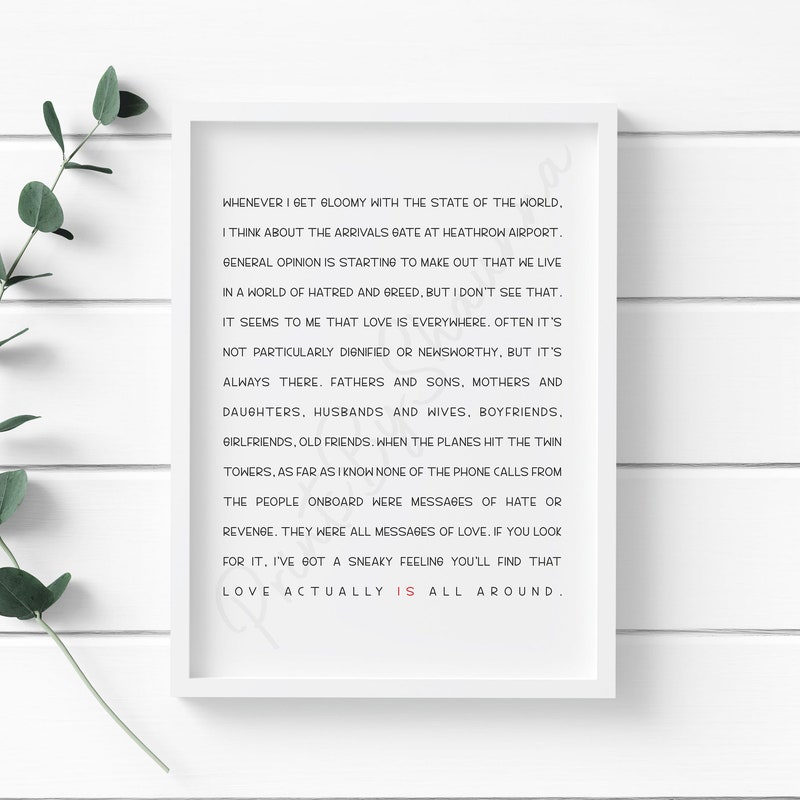 Love Actually - Etsy