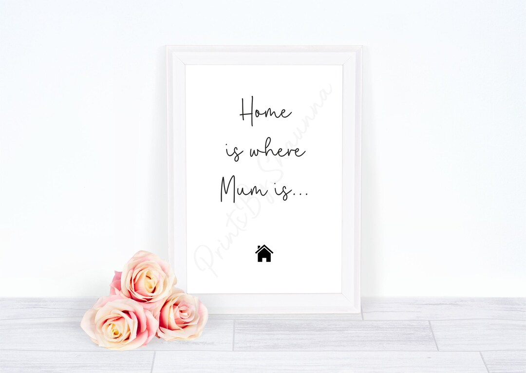 Home is Where Mum is Family Print Mum Print Home Print Mother's Day ...