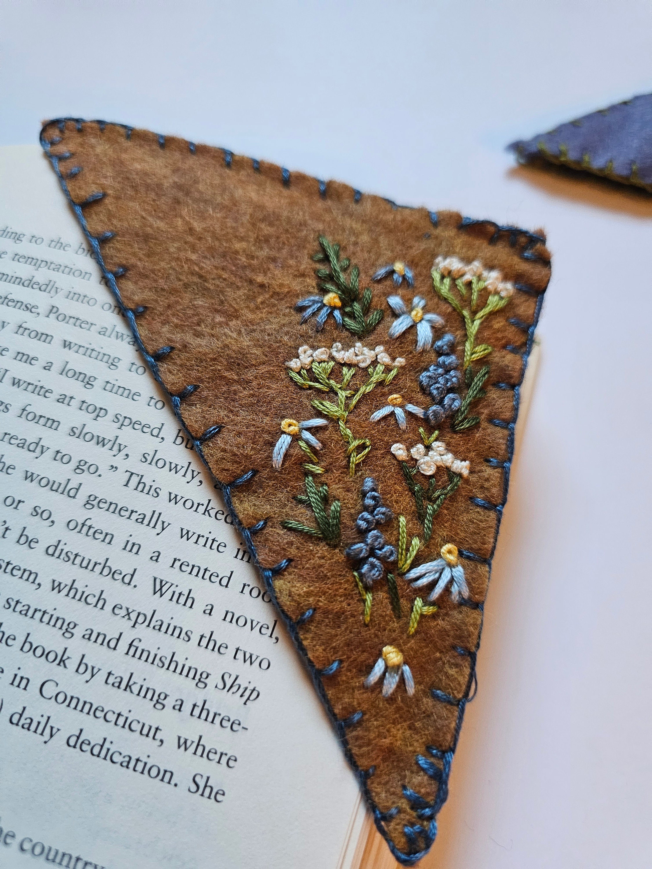 Handmade Bookmark in Light Blue - Etsy
