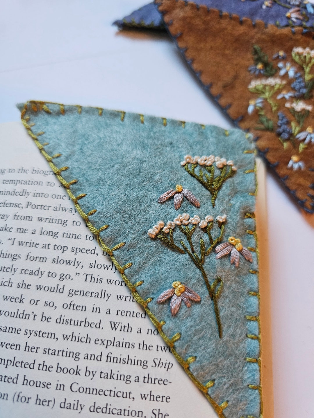 Handmade Bookmark in Light Blue - Etsy
