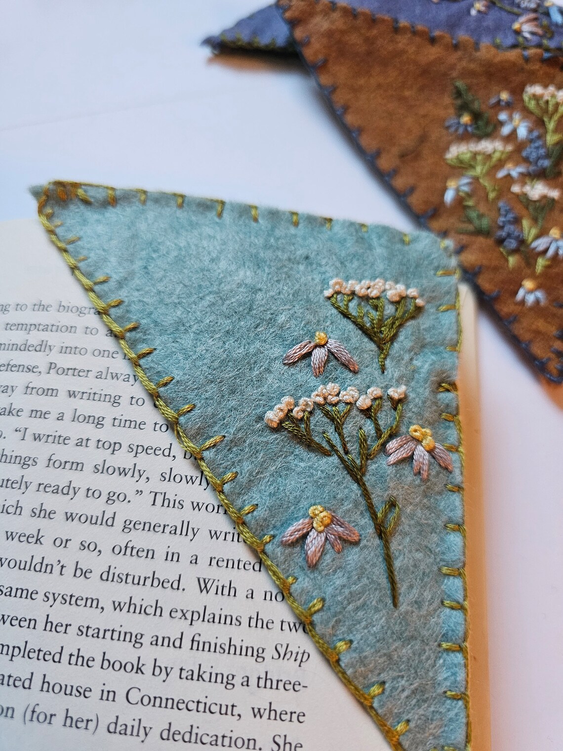 Handmade Bookmark in Light Blue - Etsy