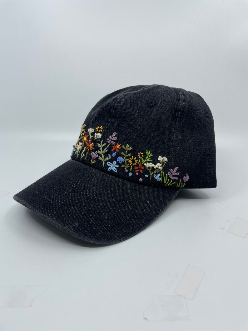 CUSTOM! Hand-embroidered Meadow Baseball Cap - Etsy