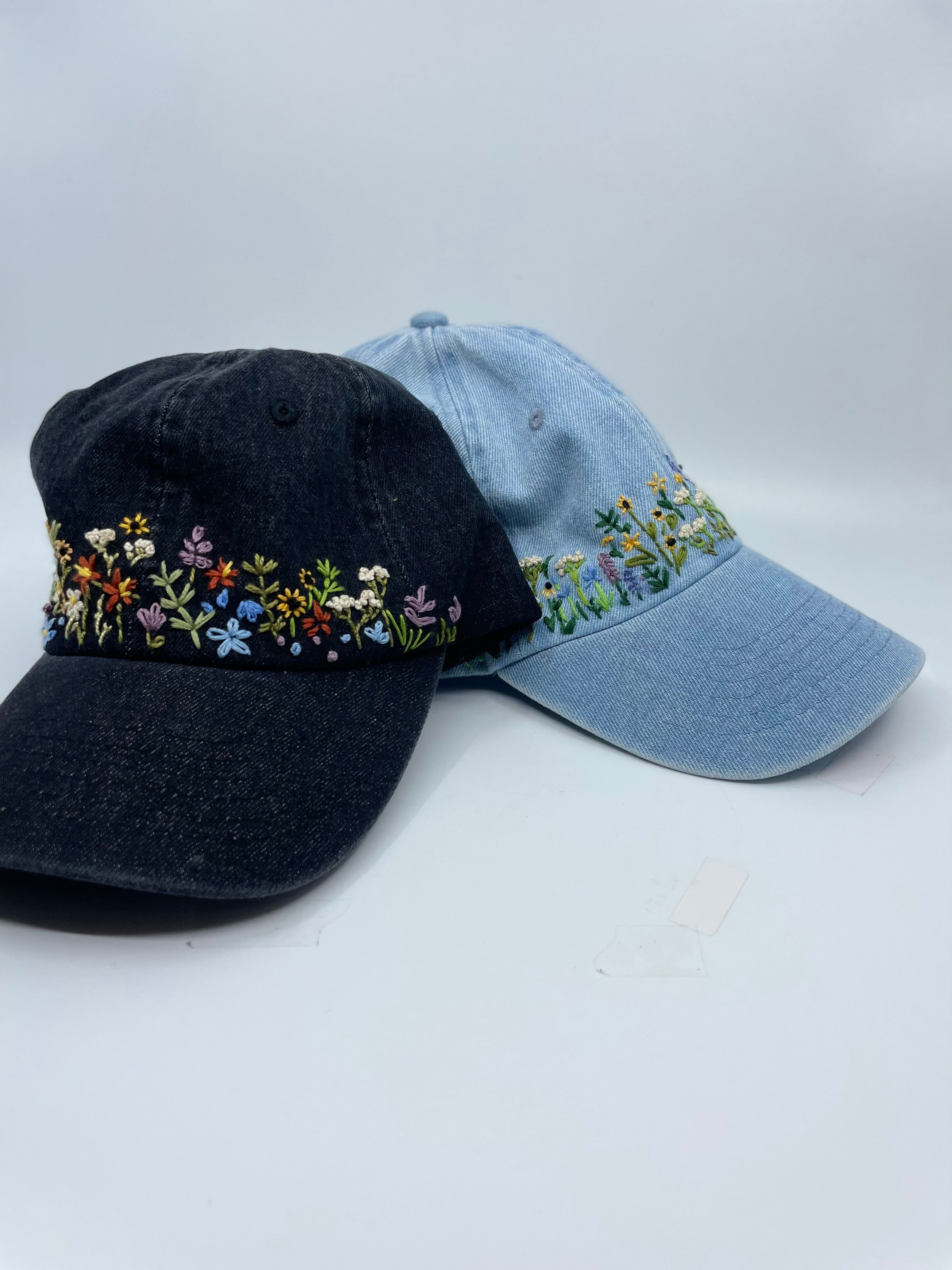 CUSTOM! Hand-embroidered Meadow Baseball Cap - Etsy