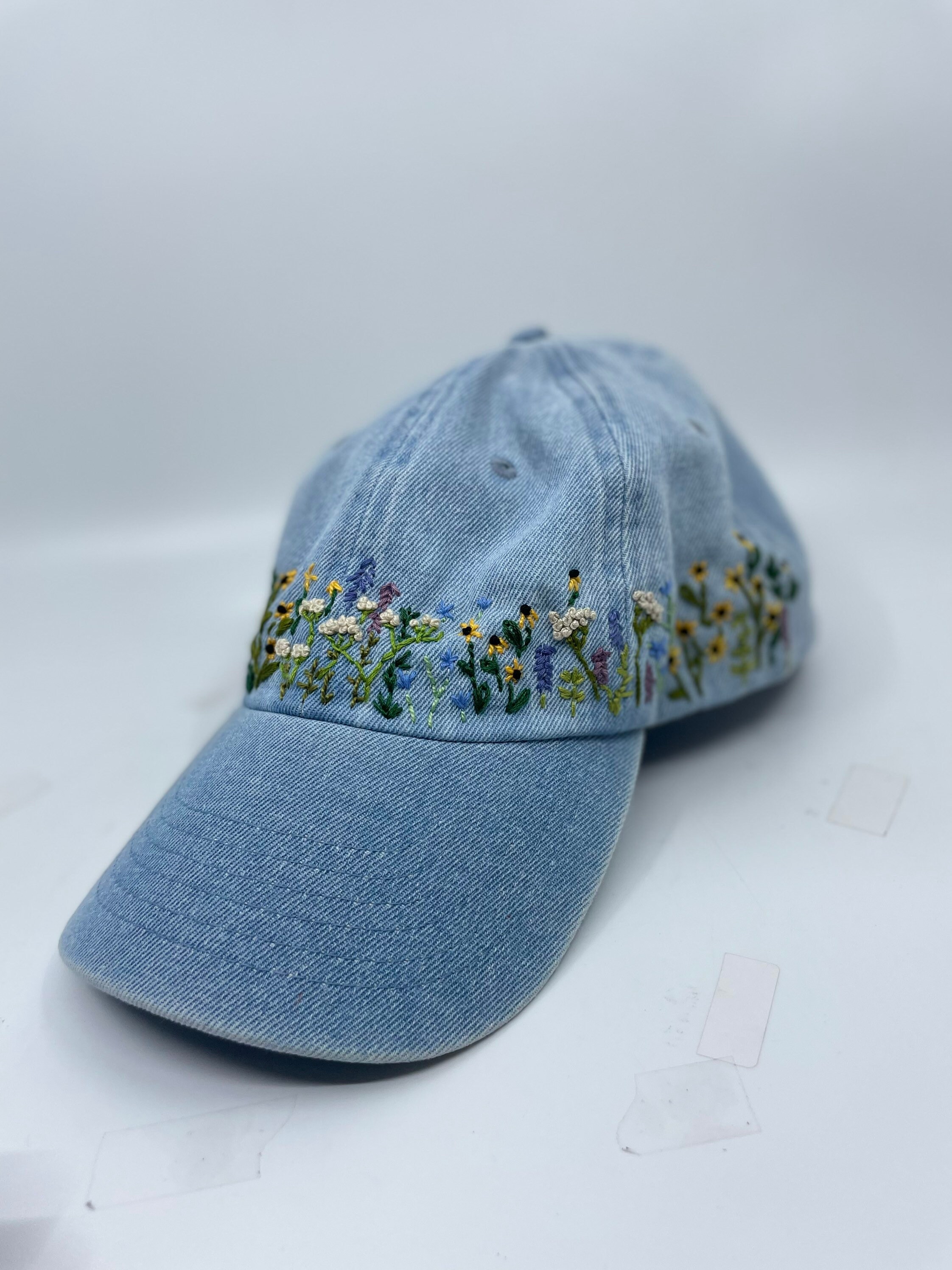 CUSTOM! Hand-embroidered Meadow Baseball Cap - Etsy
