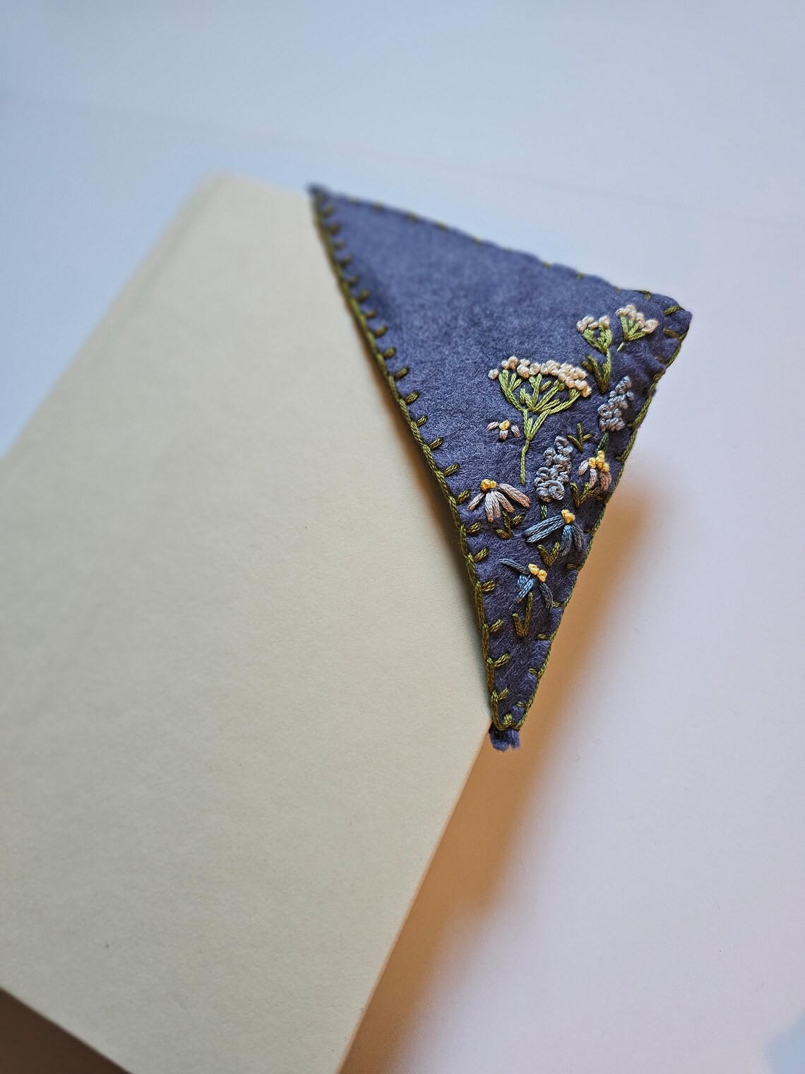 Handmade Bookmark in Light Blue - Etsy