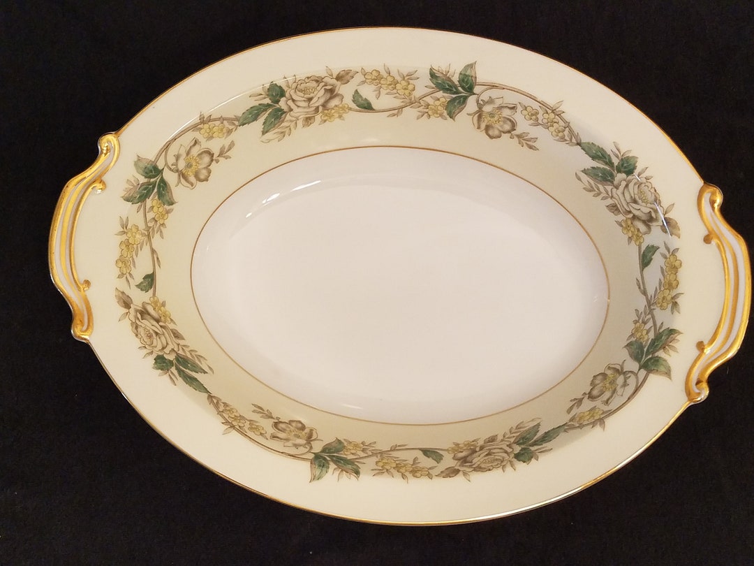 Vintage Noritake Rose & Leaf Pattern 5020 10 1/2 Oval Vegetable Bowl - Etsy