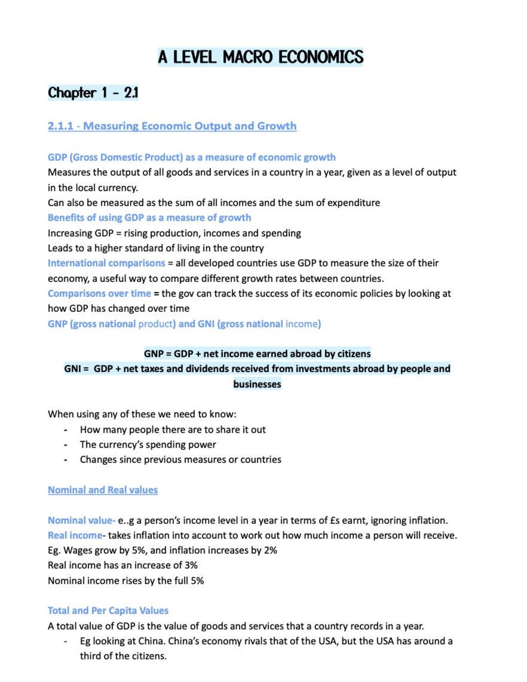 Unit 2 Macro Economics A-level Notes Edexcel - Everything You Need to ...
