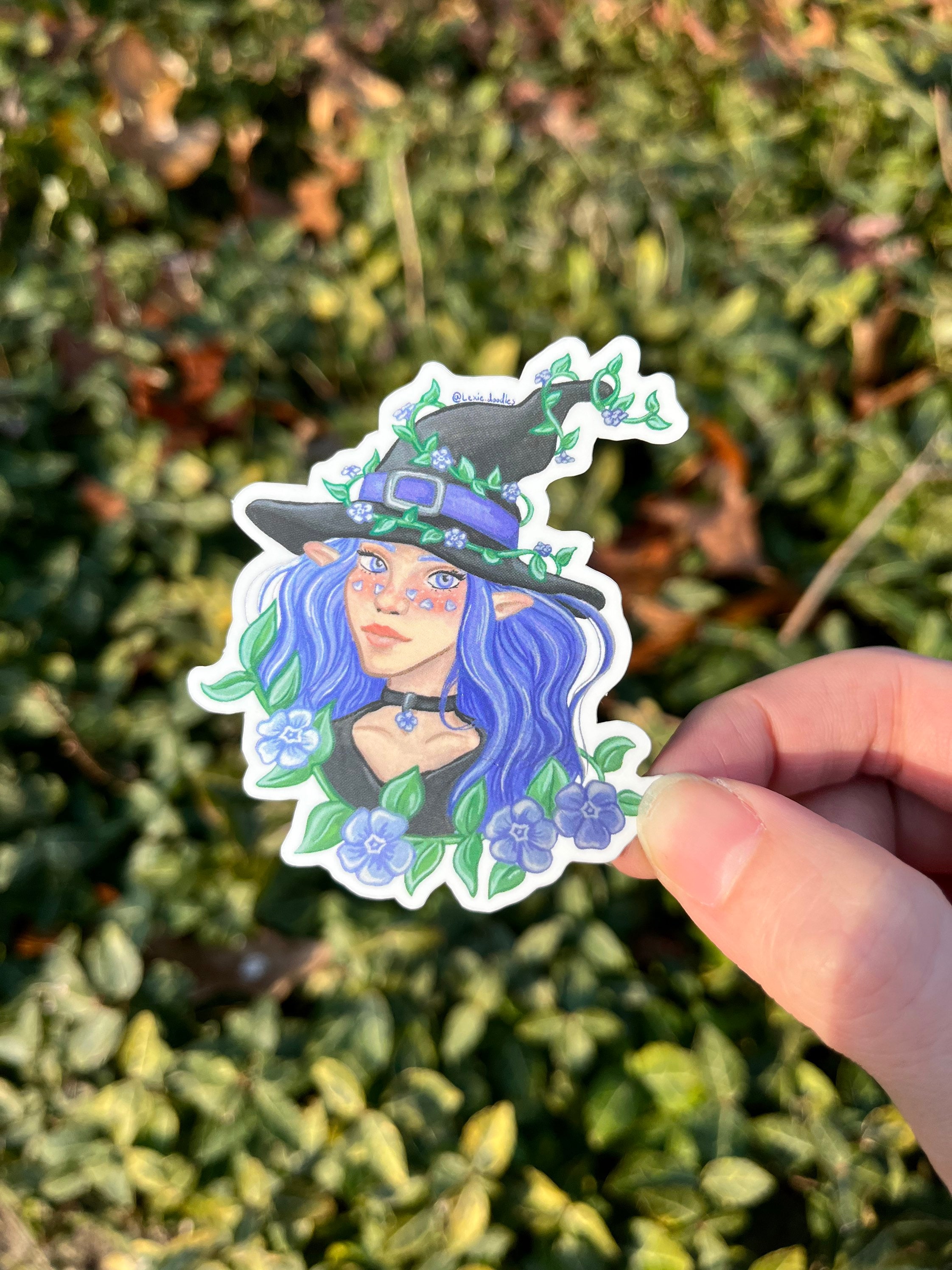 Periwinkle Witch Sticker - Etsy