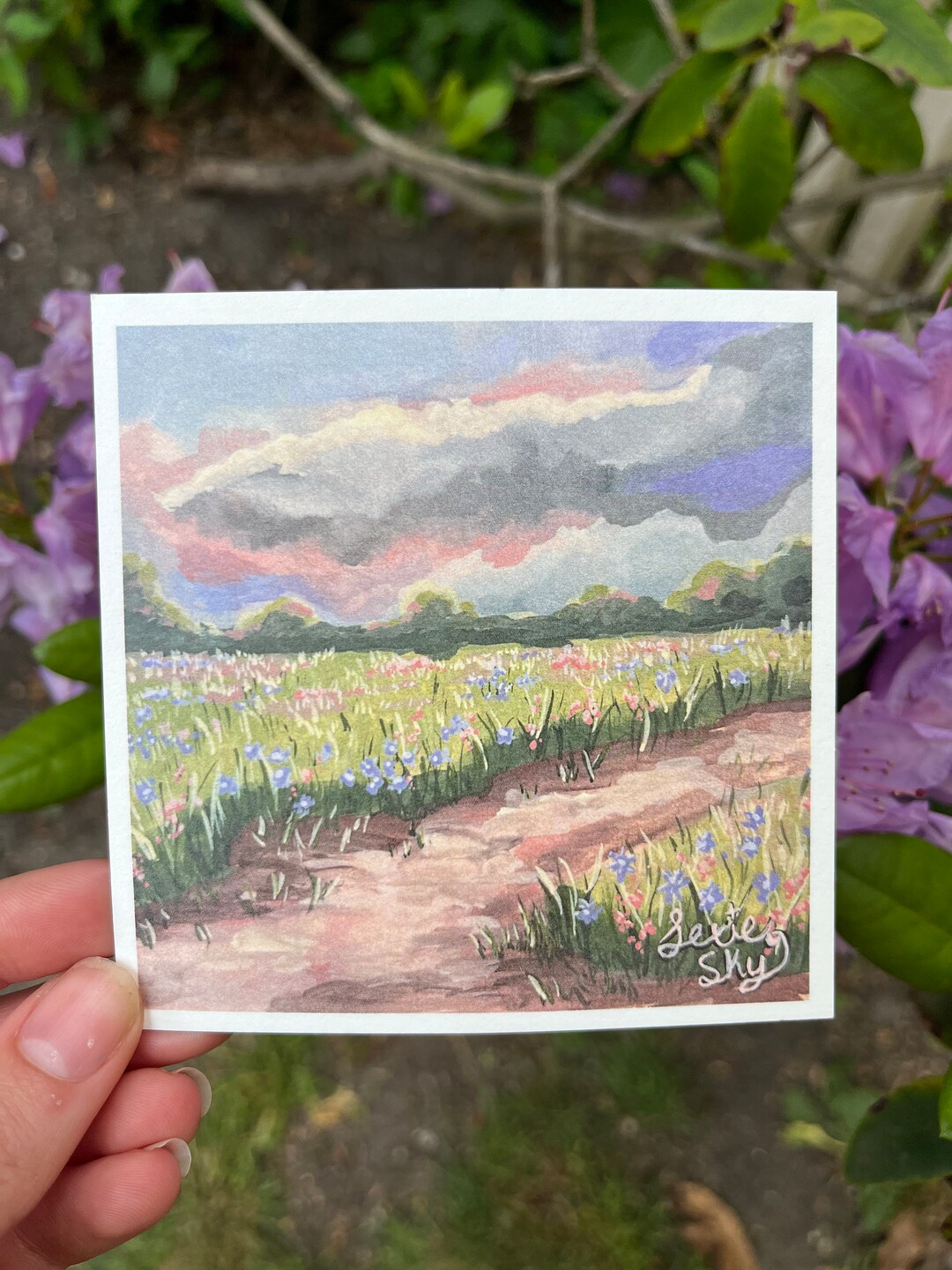 Flower Field Mini Print - Etsy