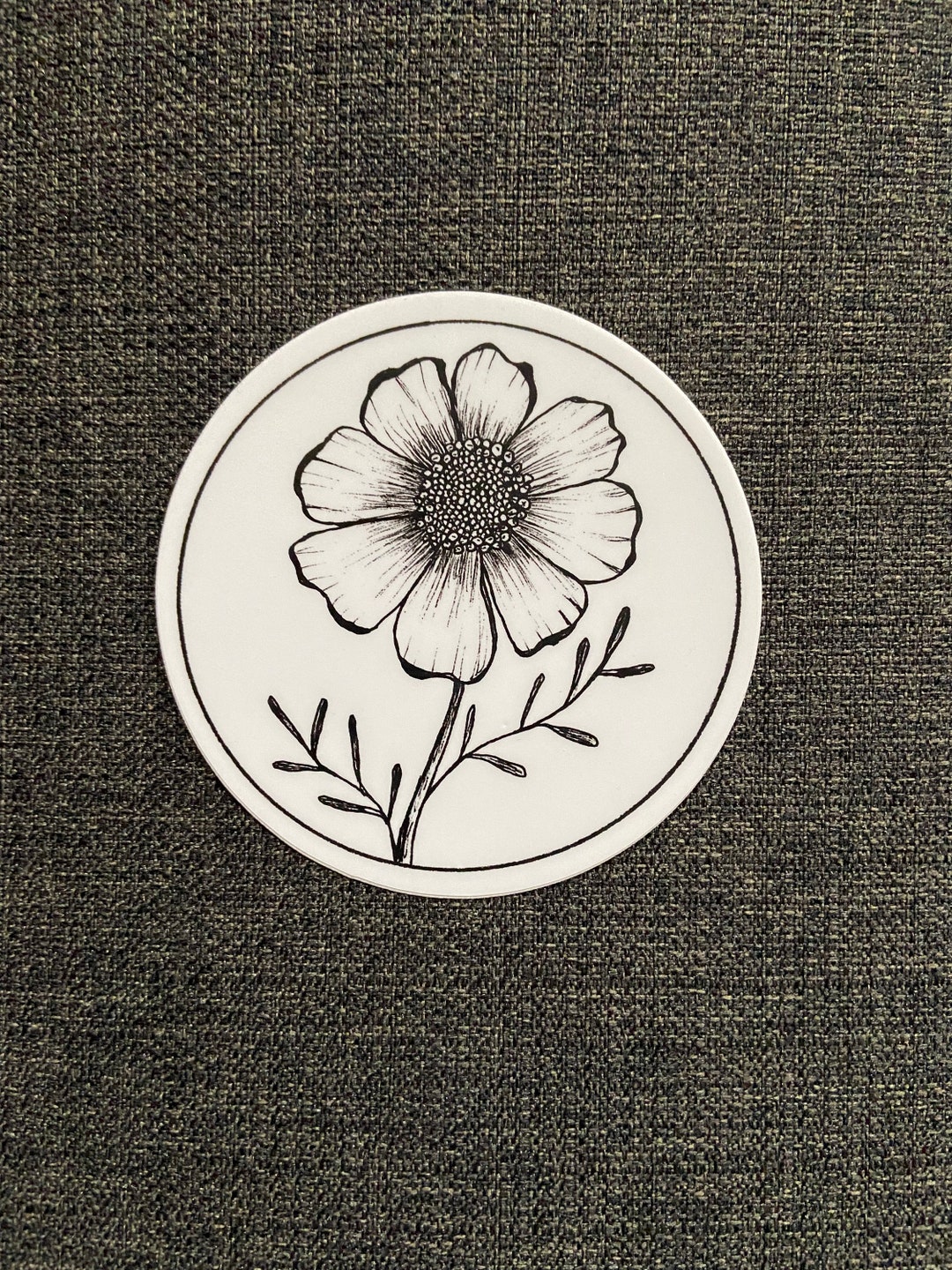Floral Drawing Decal - Etsy