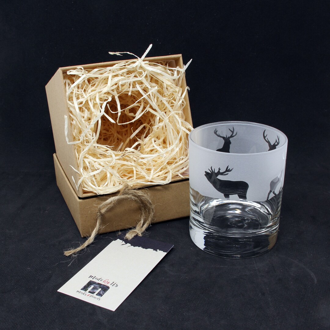 Stag Whisky Glass - Etsy UK