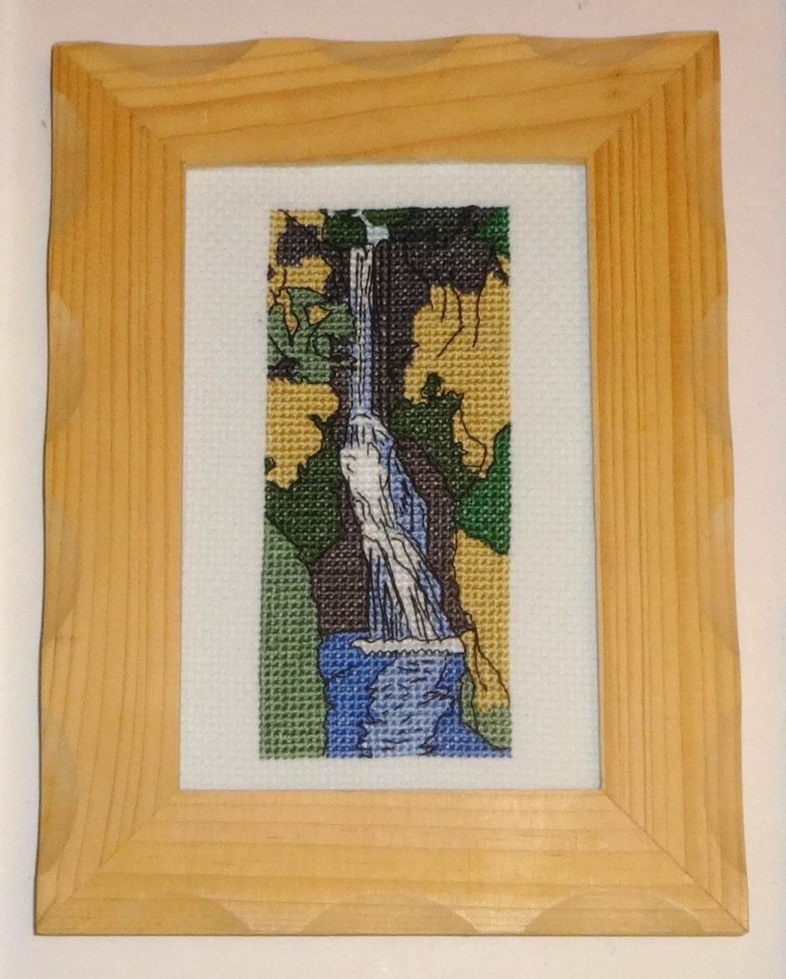 Waterfall Modern Counted Cross Stitch Pdf Pattern Chart Instant ...