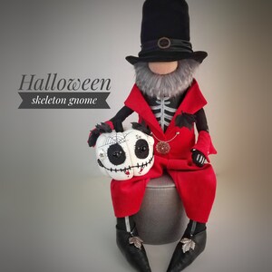 Large Skeleton Halloween Gnome,halloween Decor,handmade Gift - Etsy