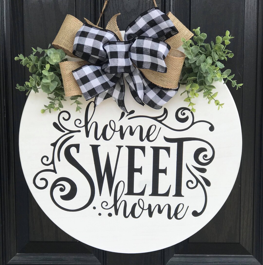 Front Door Sign Welcome Sign Spring Door Signs Wood Door - Etsy