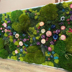 Floral Moss Wall Art. Moss Wall. Preserved Moss. Art Home Decor. Art ...
