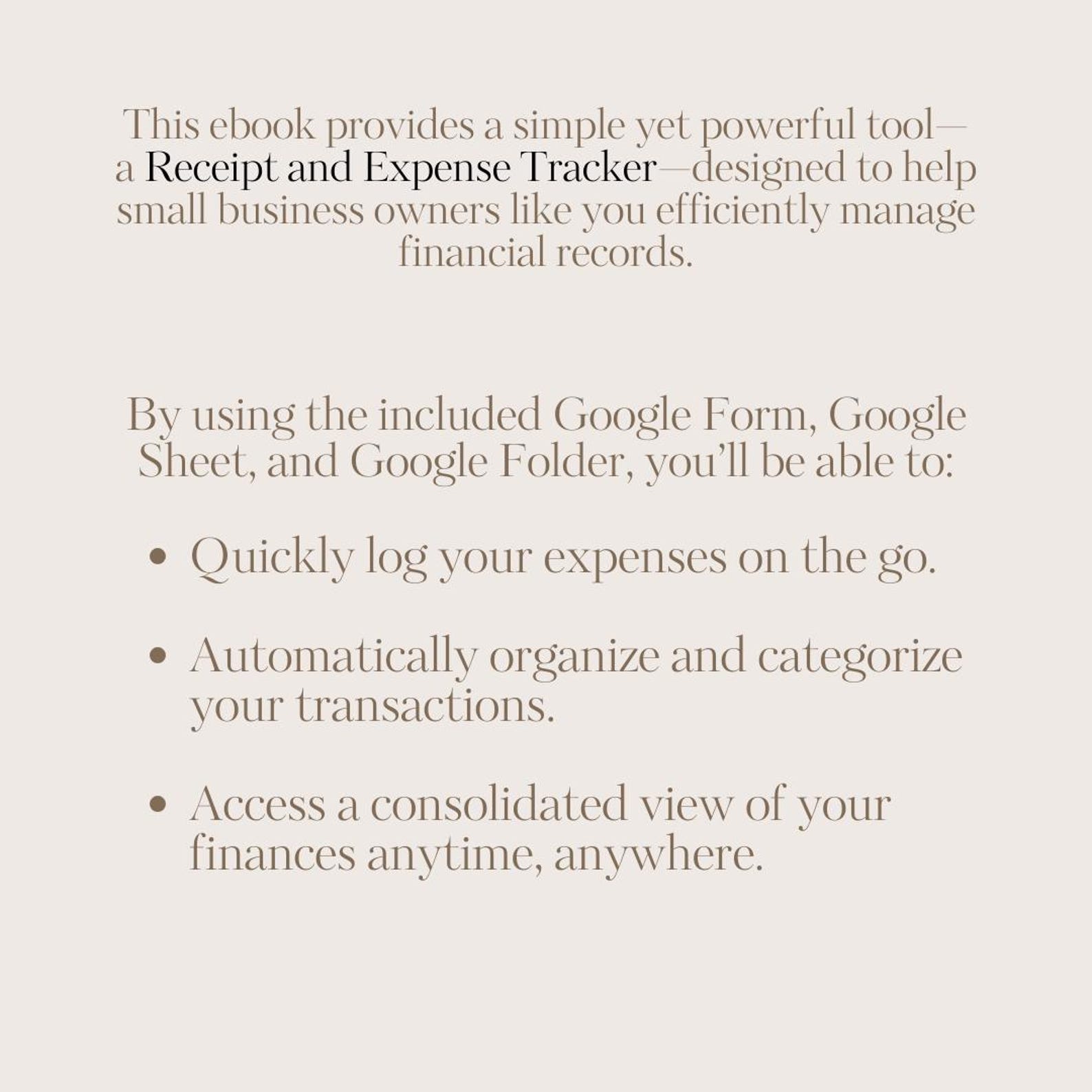 Business Expense & Receipt Tracker | Simplify Your Finances | Easy Tax ...