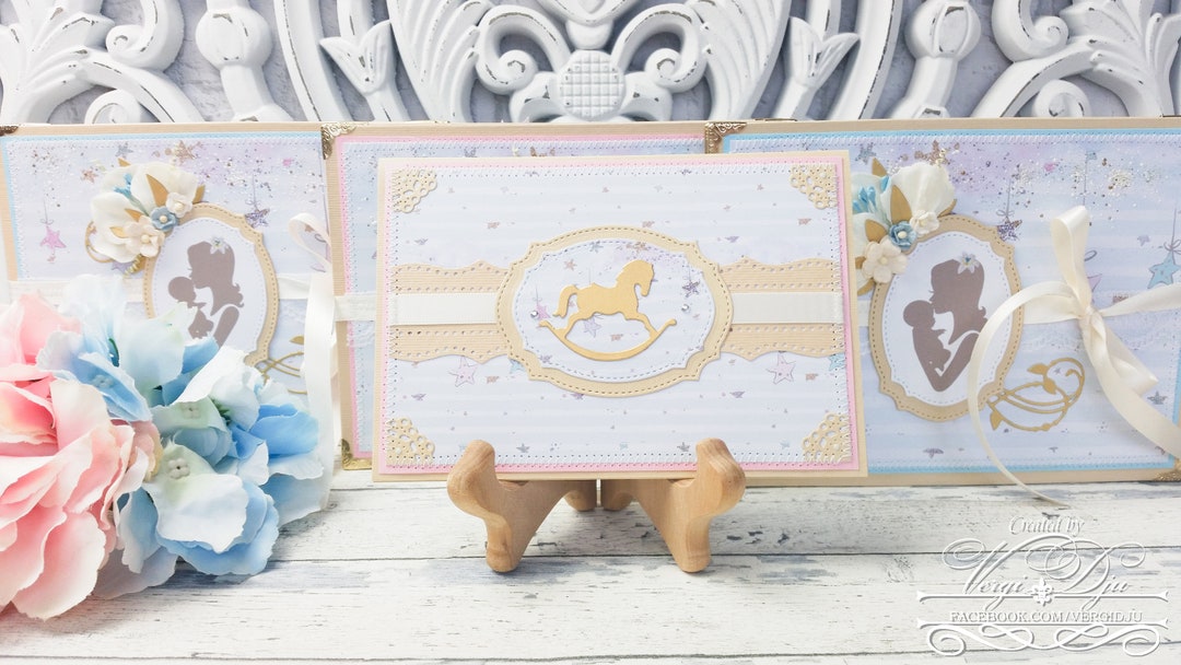 Personalized Baby Card for Birth or Christening Sewn - Etsy