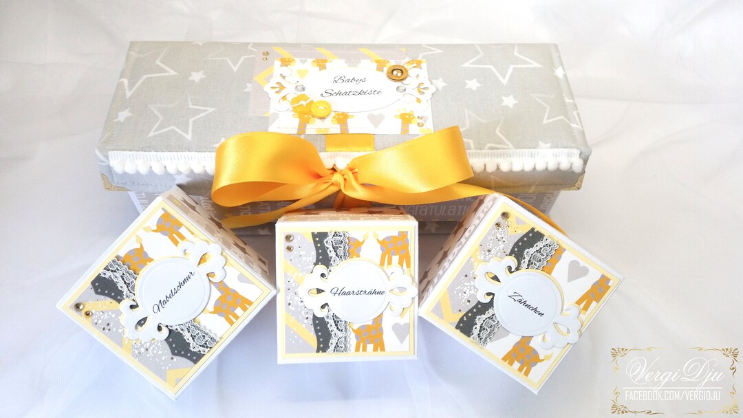 Baby Treasure Chest Your First Treasures Giraffe Keepsake Box With 3 ...