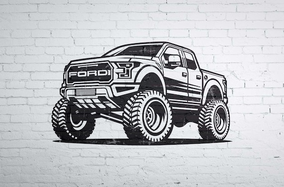Ford Raptor Line Drawing