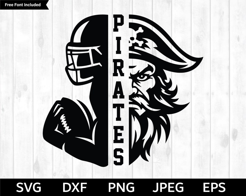 Pirates Football SVG, Pirates SVG, Football Cut File, Football ...
