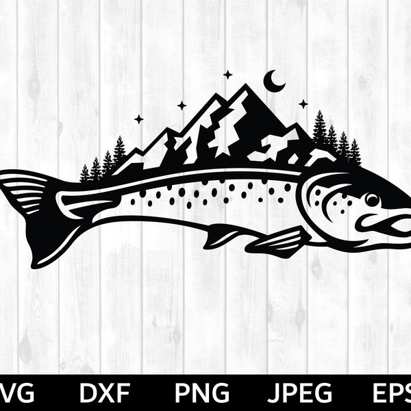 Trout Svg - Etsy