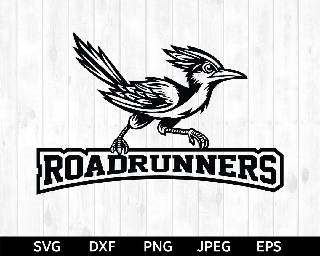 Roadrunners Mascot SVG, Roadrunners Cut File, Roadrunners Silhouette ...