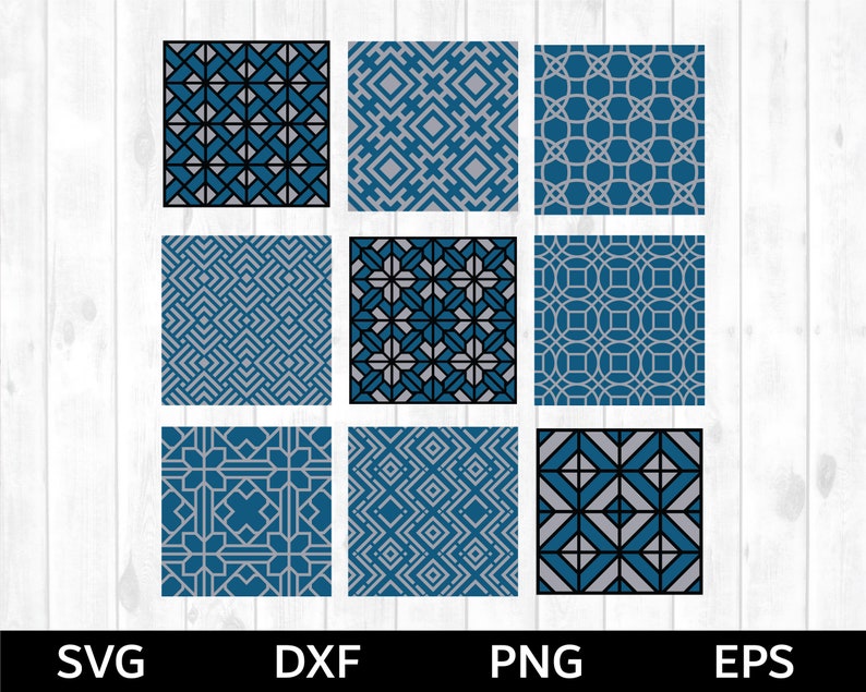 Tile Pattern SVG Geometric Tile Template Vinyl Tile Pattern - Etsy