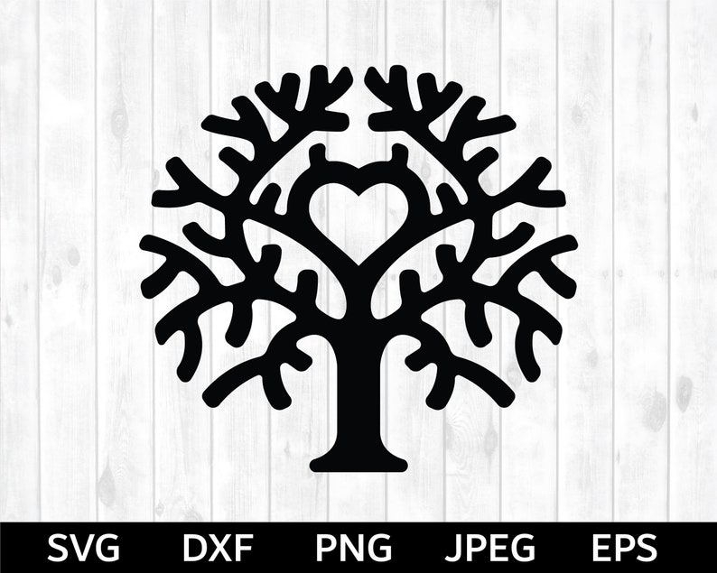 Heart Tree SVG Family Tree SVG Love Tree SVG - Etsy