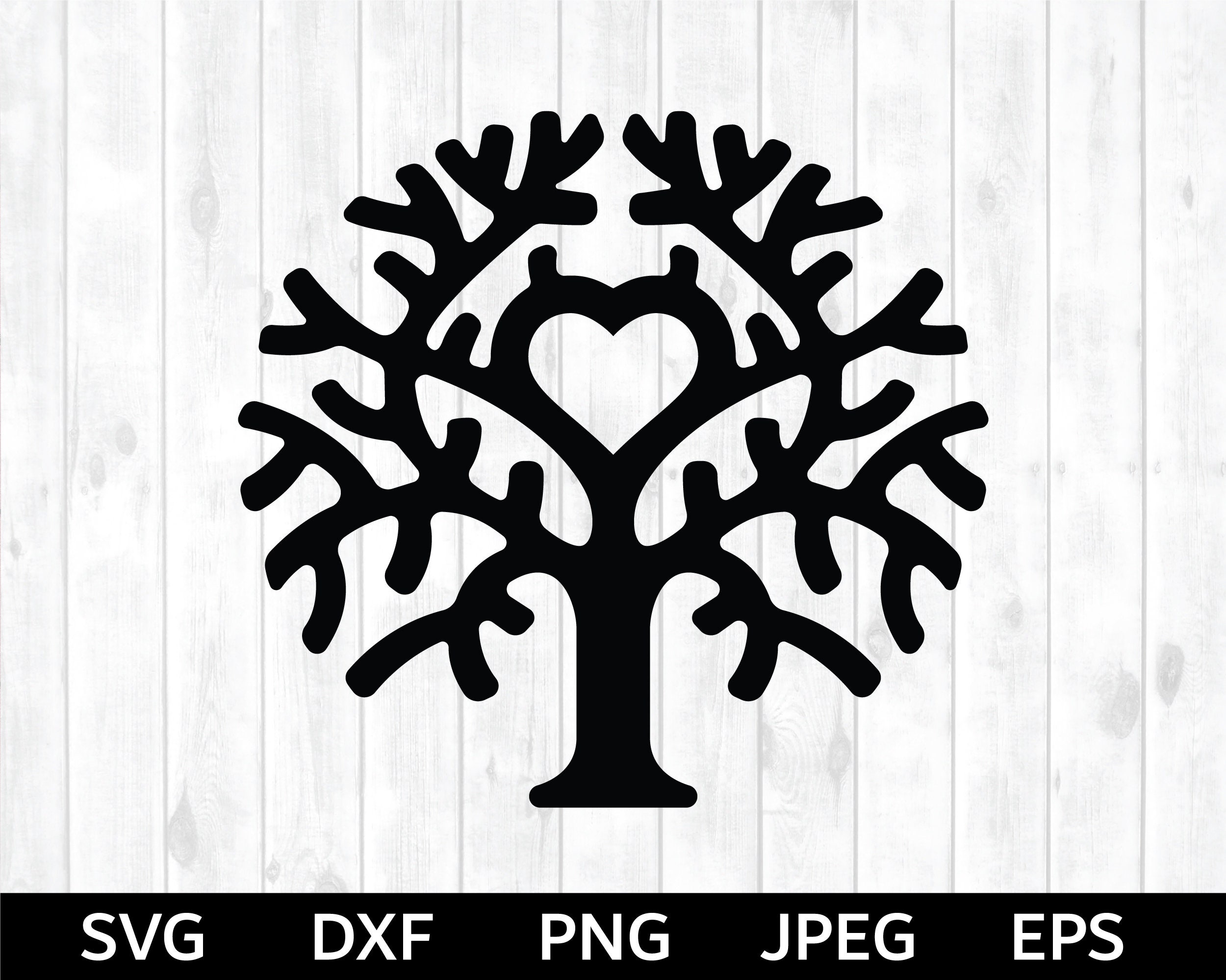 Heart Tree SVG Family Tree SVG Love Tree SVG - Etsy