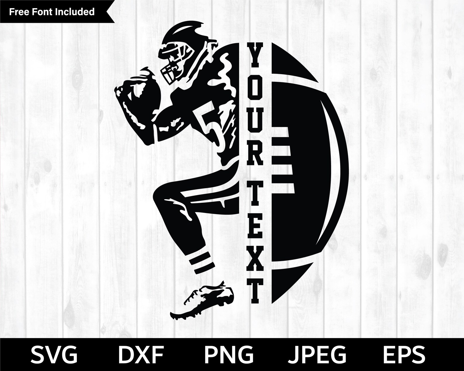 Football SVG Football Cut File Football Silhouette & Cricut - Etsy