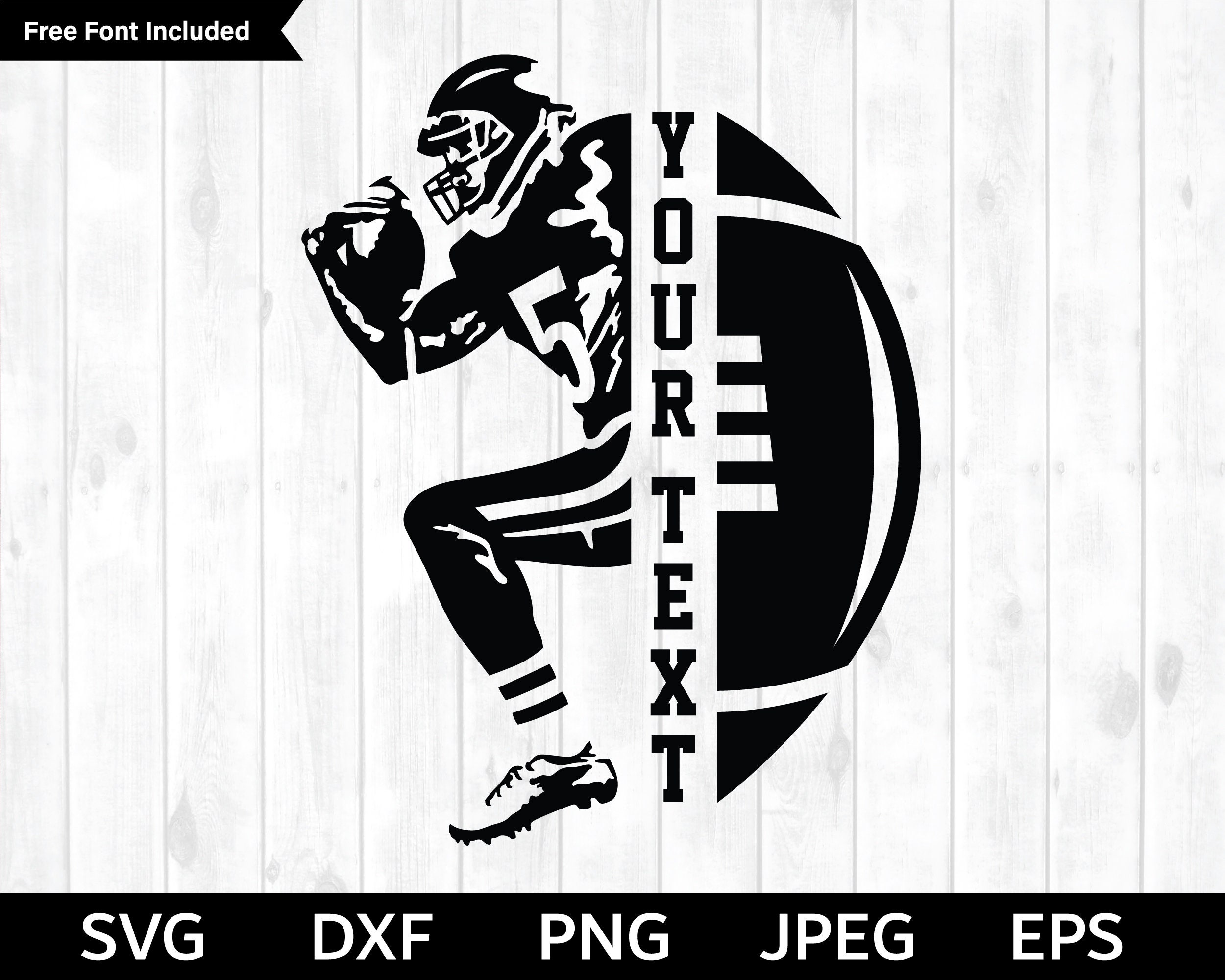 Football SVG Football Cut File Football Silhouette & Cricut - Etsy